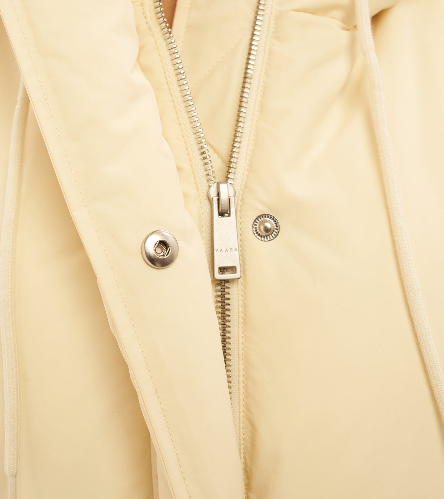 Women’s Quilted Down Puffer Jacket in Ivory | VAARA