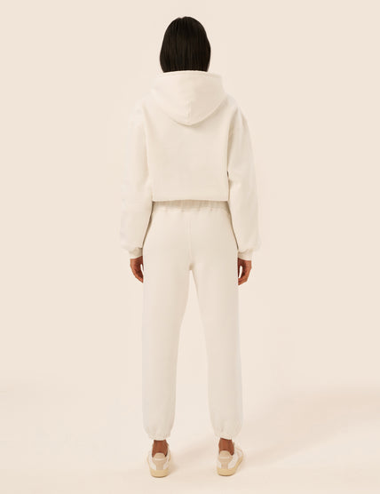 Women's Organic Cotton Box Hoodie in Ivory | VAARA